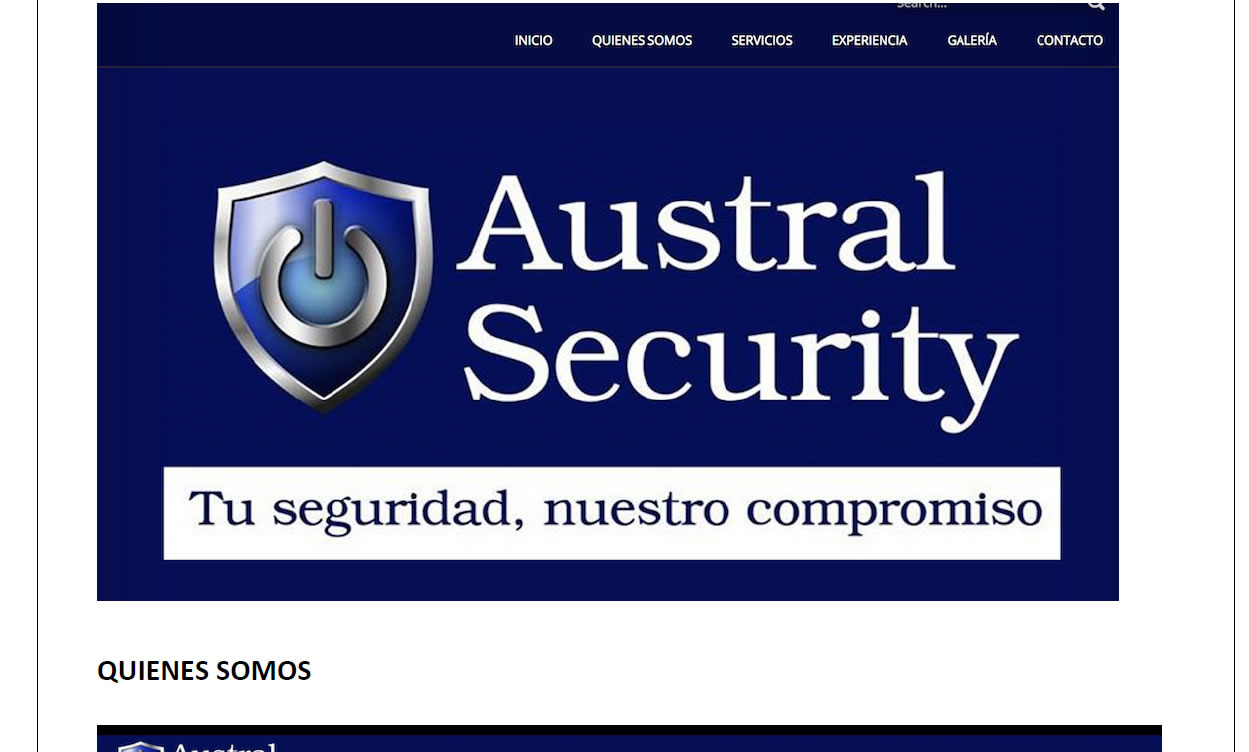 Austral Security – Diseño gráfico y desarrollo Web Valdivia